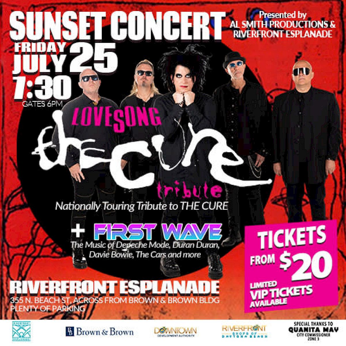 Sunset Concert Featuring LOVESONG The Cure Tribute and FIRST WAVE